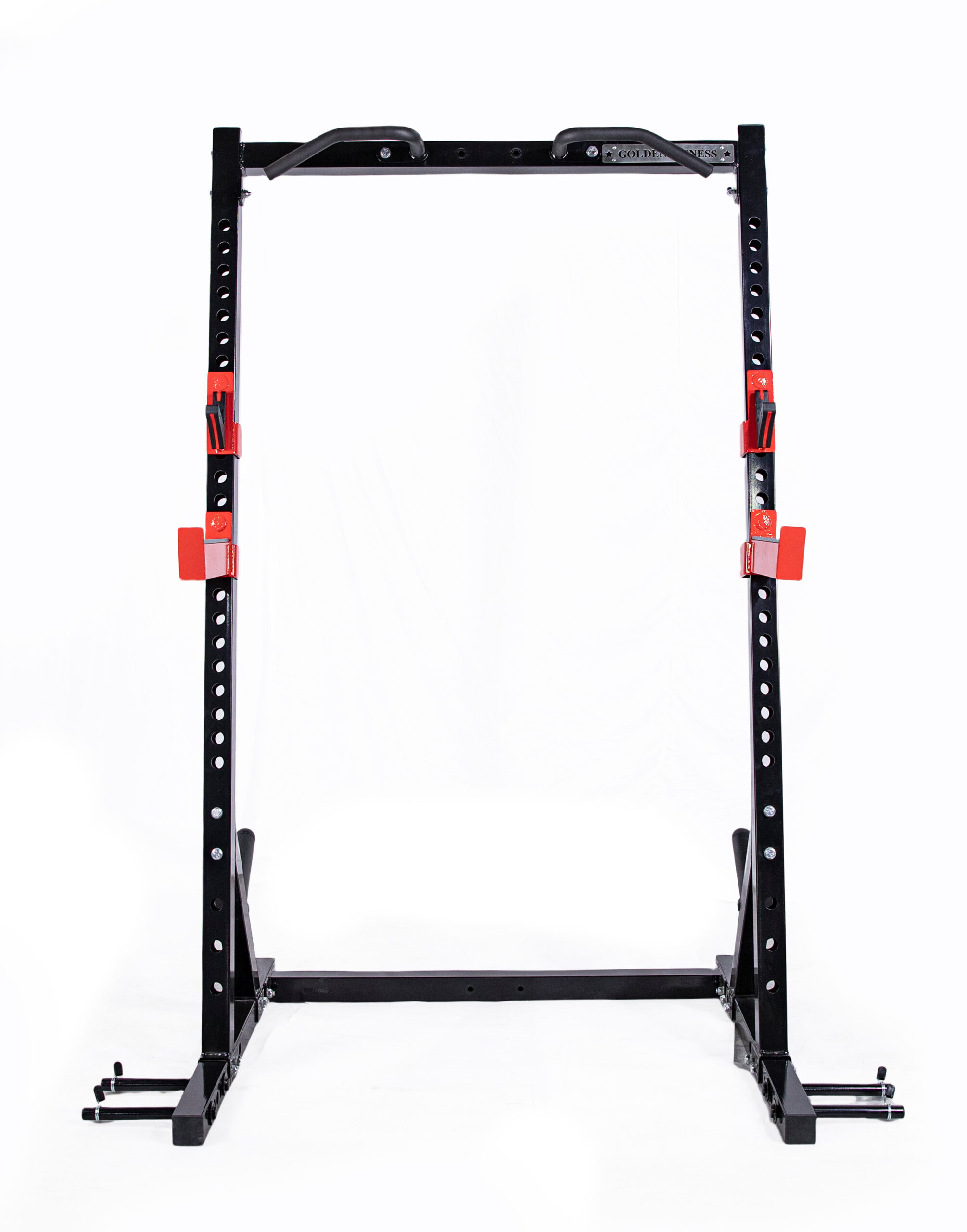 Commercial grade half rack with spotter arms | Golden Fitness